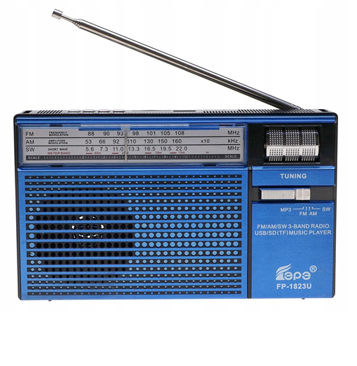 Επιτραπέζιο ραδιόφωνο retro FP-1823U FM/AM/SW/USB/SD/TF μπλε - μαύρο ...
