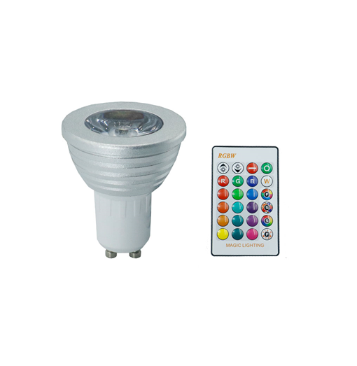 Λάμπα LED για ντουί GU10 RGBW 3W 240LM με τηλεκοντρόλ RZ-0134 λευκή | G ...
