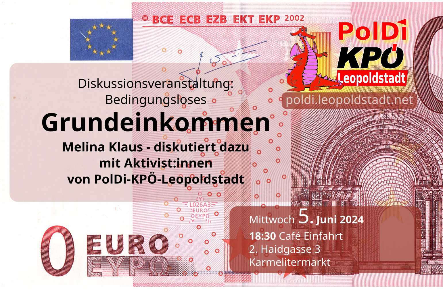 Poldi Drache KPÖ Leopoldstadt: "Diskussionsveranstaltung ...