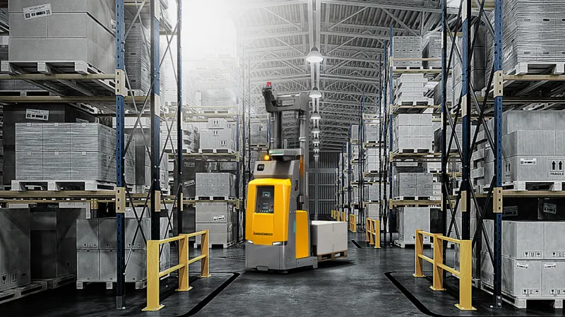 Pallet Truck Warehouse – Autonomous High Rack Lift Truck | MM Solutions