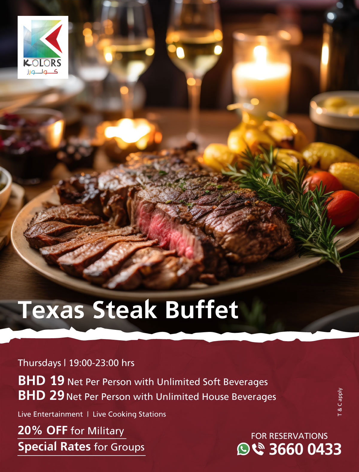 TEXAS STEAK BUFFET - The K Hotel Bahrain | Bahrain Hotel in Juffair ...